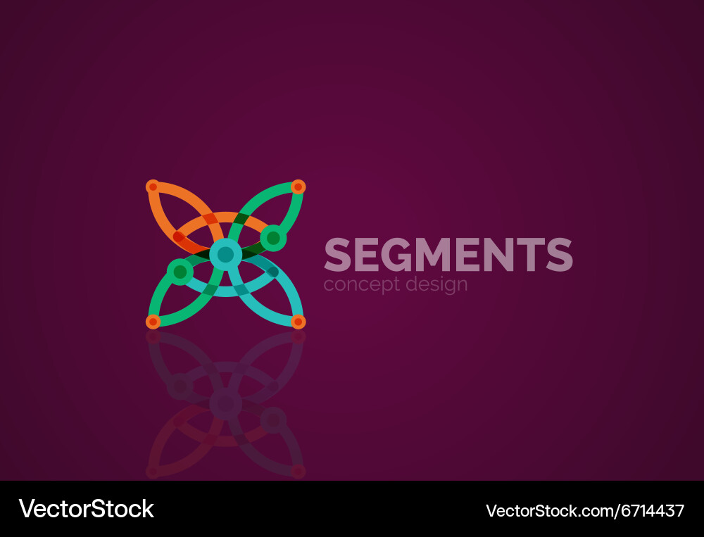 Outline minimal abstract geometric logo Royalty Free Vector