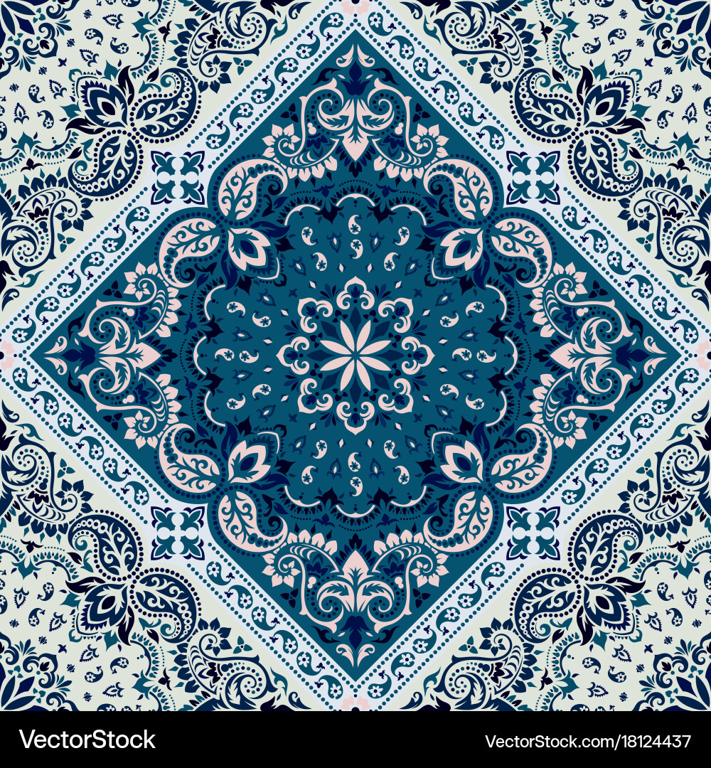 Paisley bandana print Royalty Free Vector Image