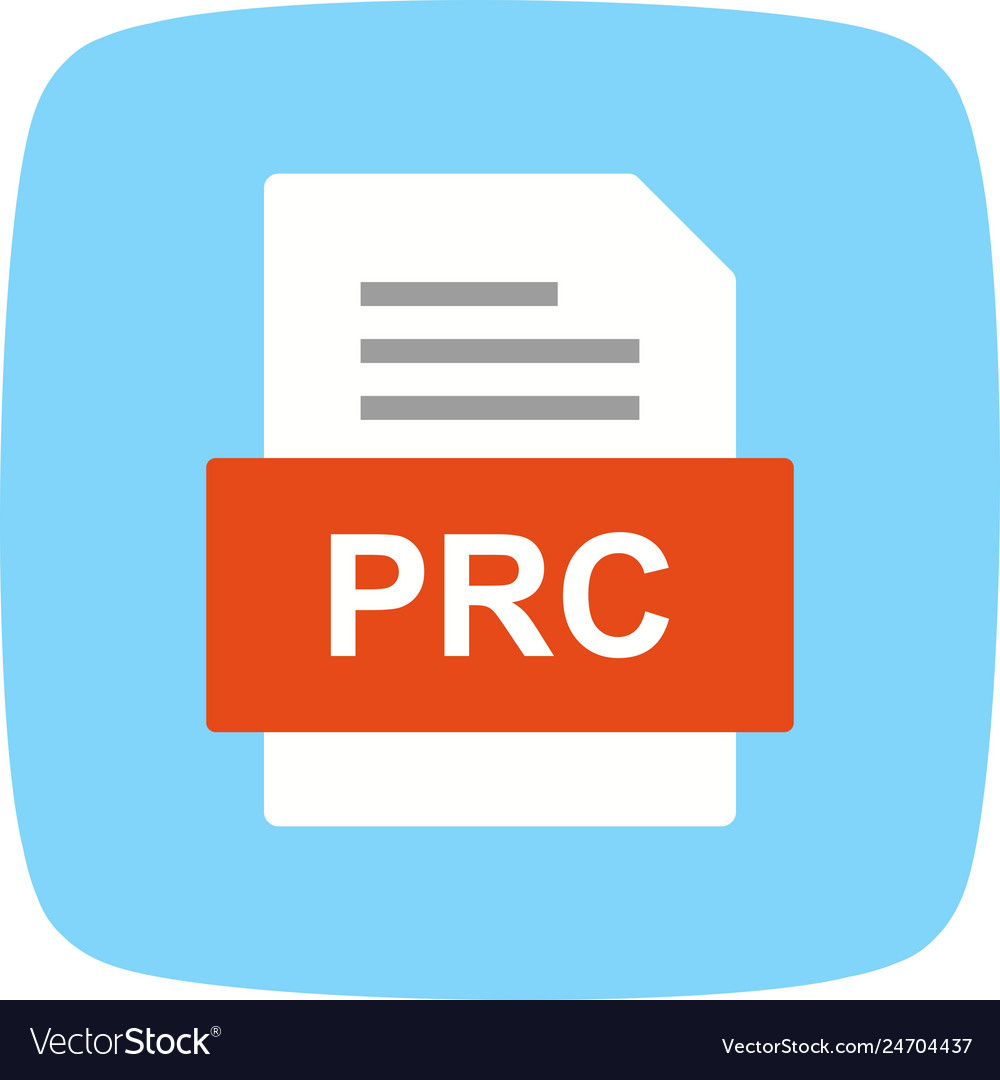 Prc file document icon Royalty Free Vector Image