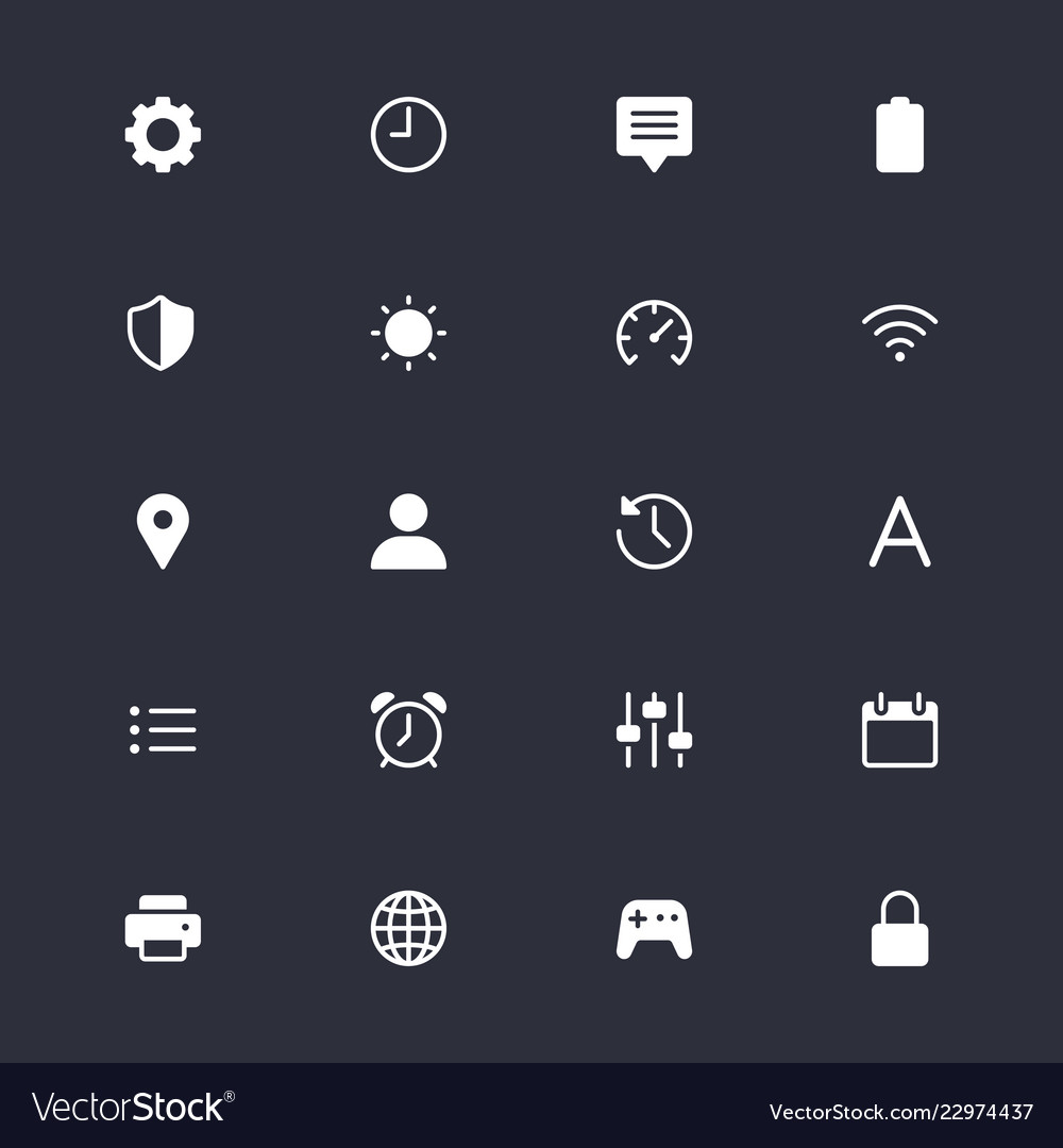 Setting simple icons Royalty Free Vector Image