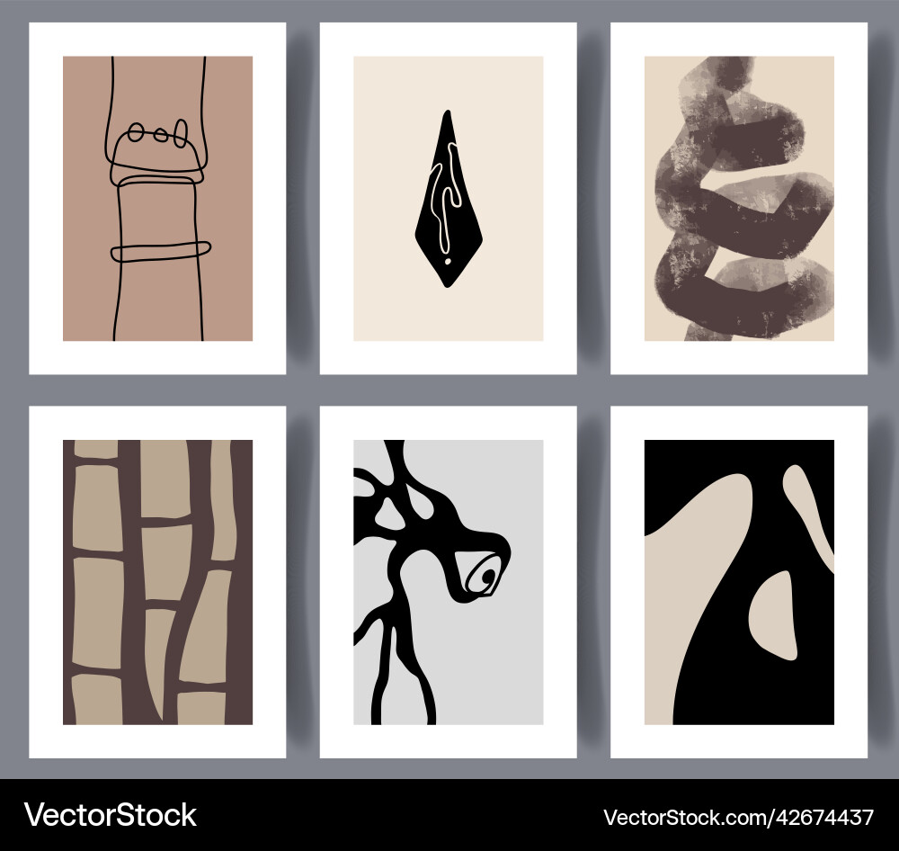 Simple abstract printable art wall designs Vector Image