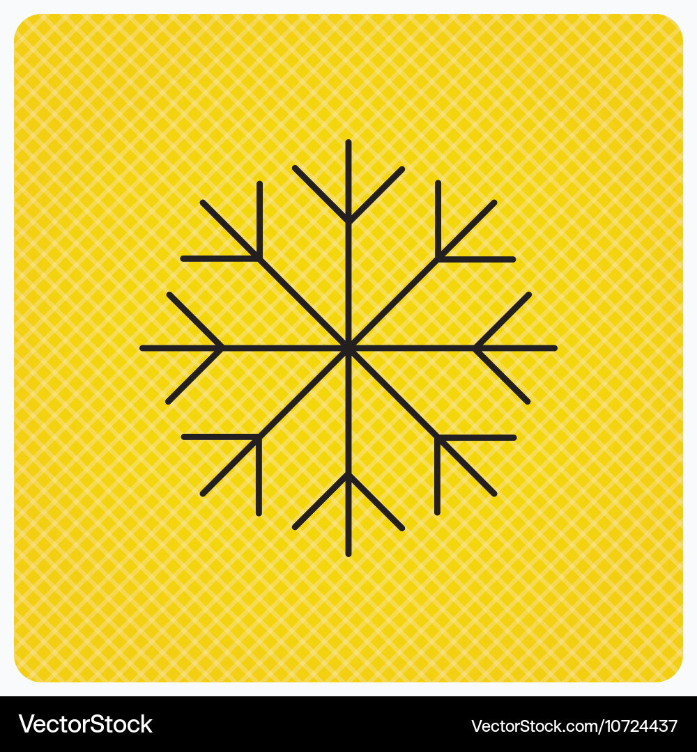 Snowflake icon snow sign air conditioning Vector Image