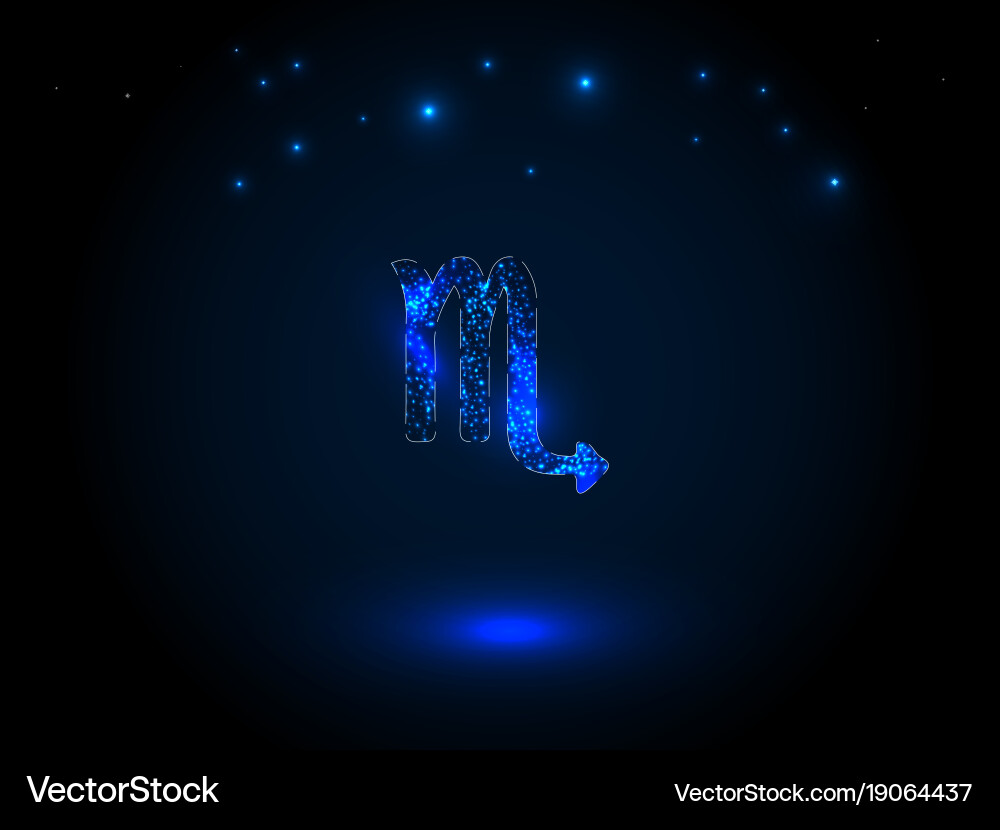 Zodiac sign on the starry sky Royalty Free Vector Image