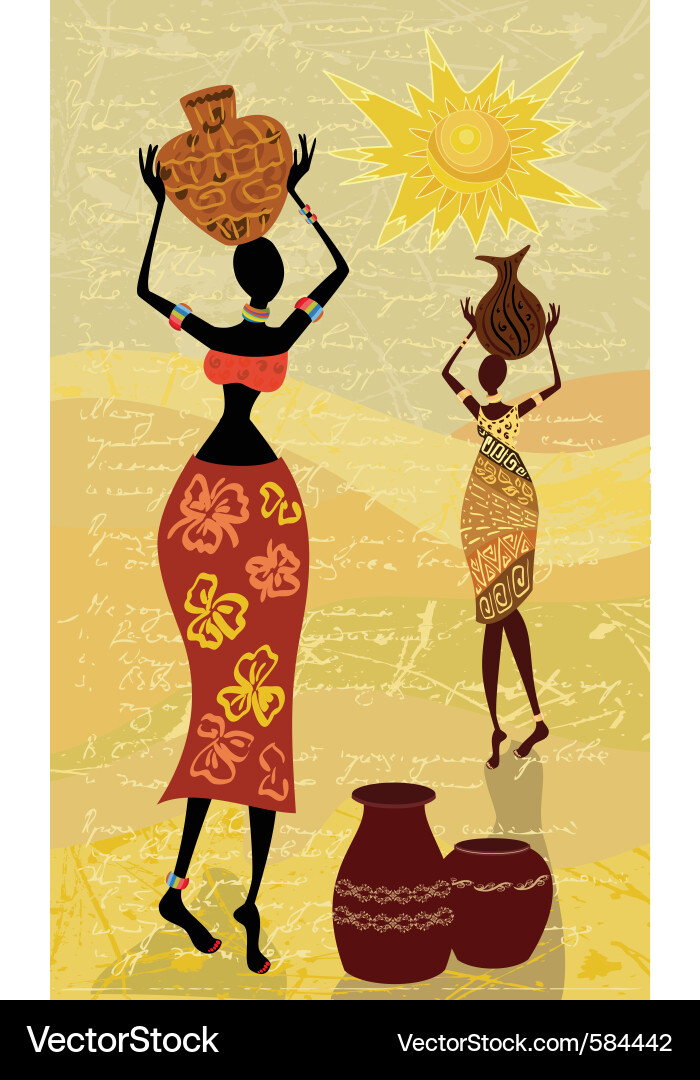 African girl Royalty Free Vector Image - VectorStock