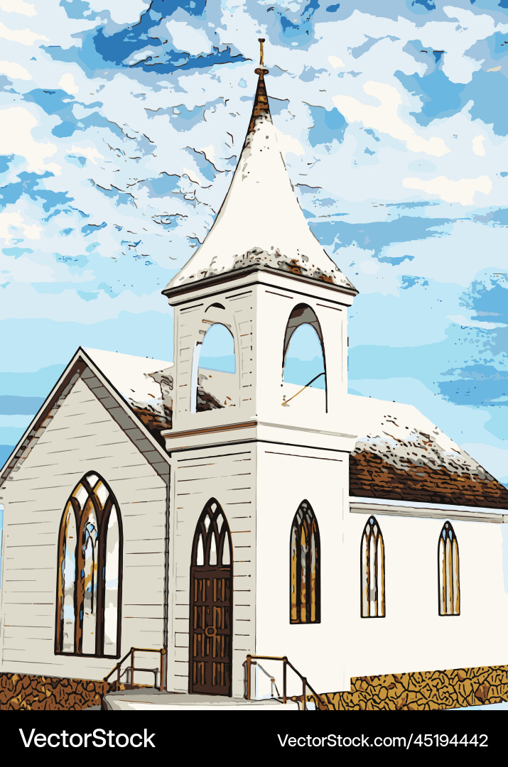 Building church sky poster image Royalty Free Vector Image