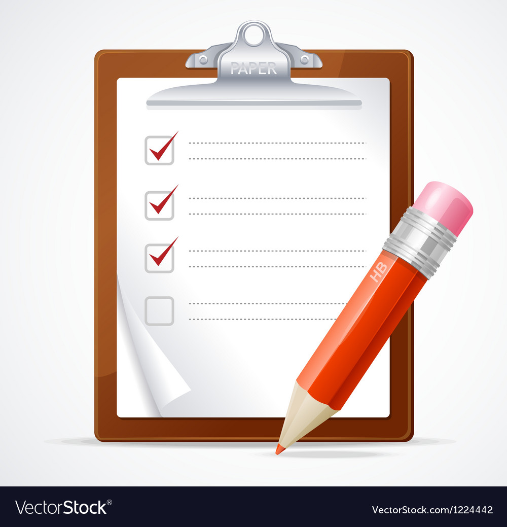 Check list Royalty Free Vector Image - VectorStock