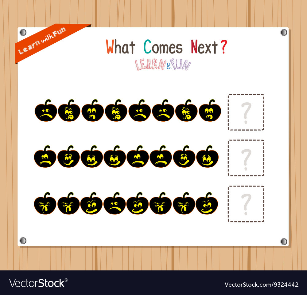 Completing pattern educational game Royalty Free Vector