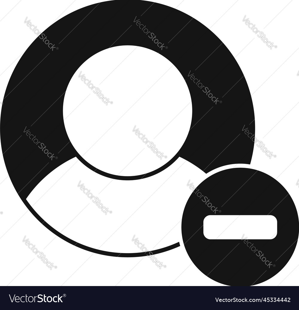 Delete user icon simple sign profile Royalty Free Vector Delete user icon simple sign profile Royalty Free Vector