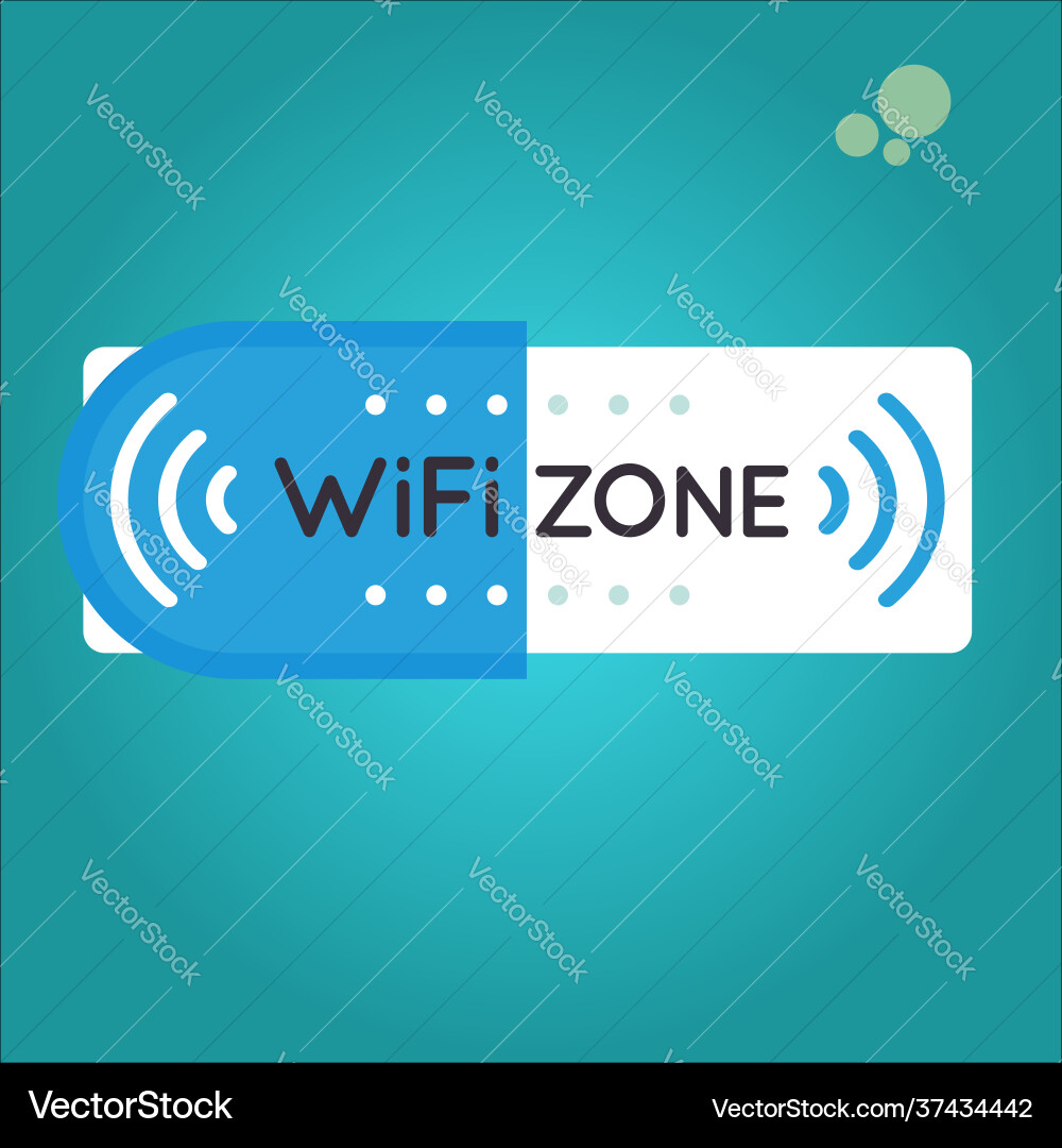 Free wifi wifi zone icon Royalty Free Vector Image