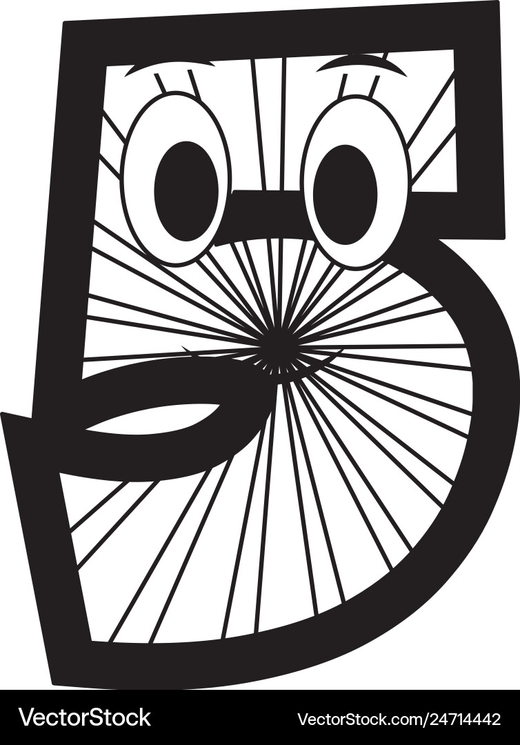Kawaii number character cartoon comic design image