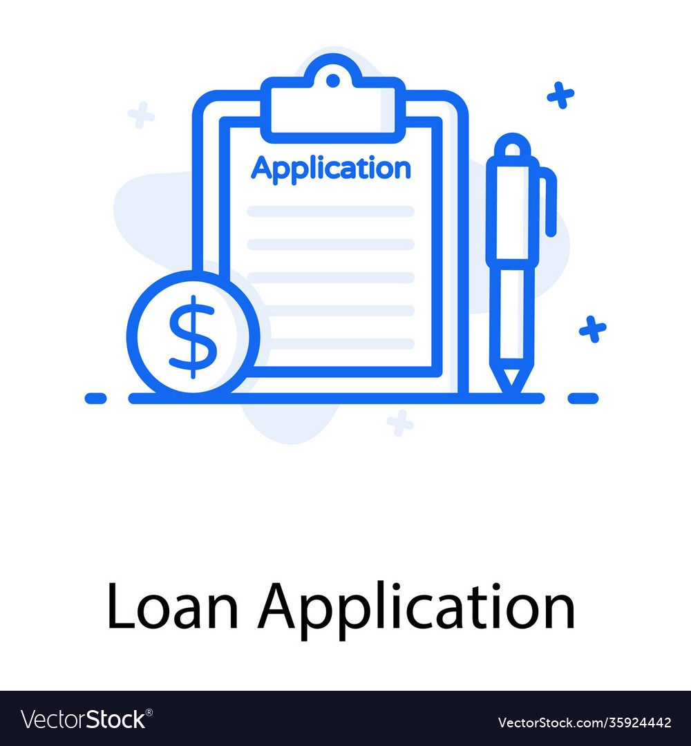Loan application Royalty Free Vector Image - VectorStock