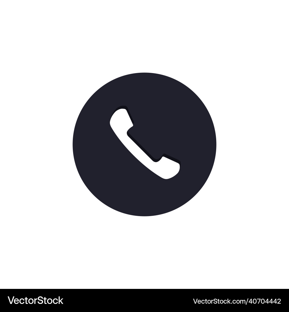 Phone icon in circle telephone handset flat Vector Image