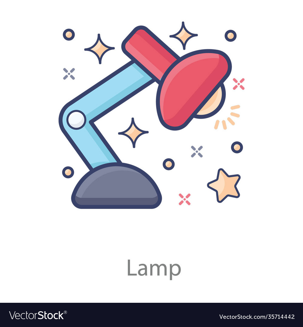Table lamp Royalty Free Vector Image - VectorStock