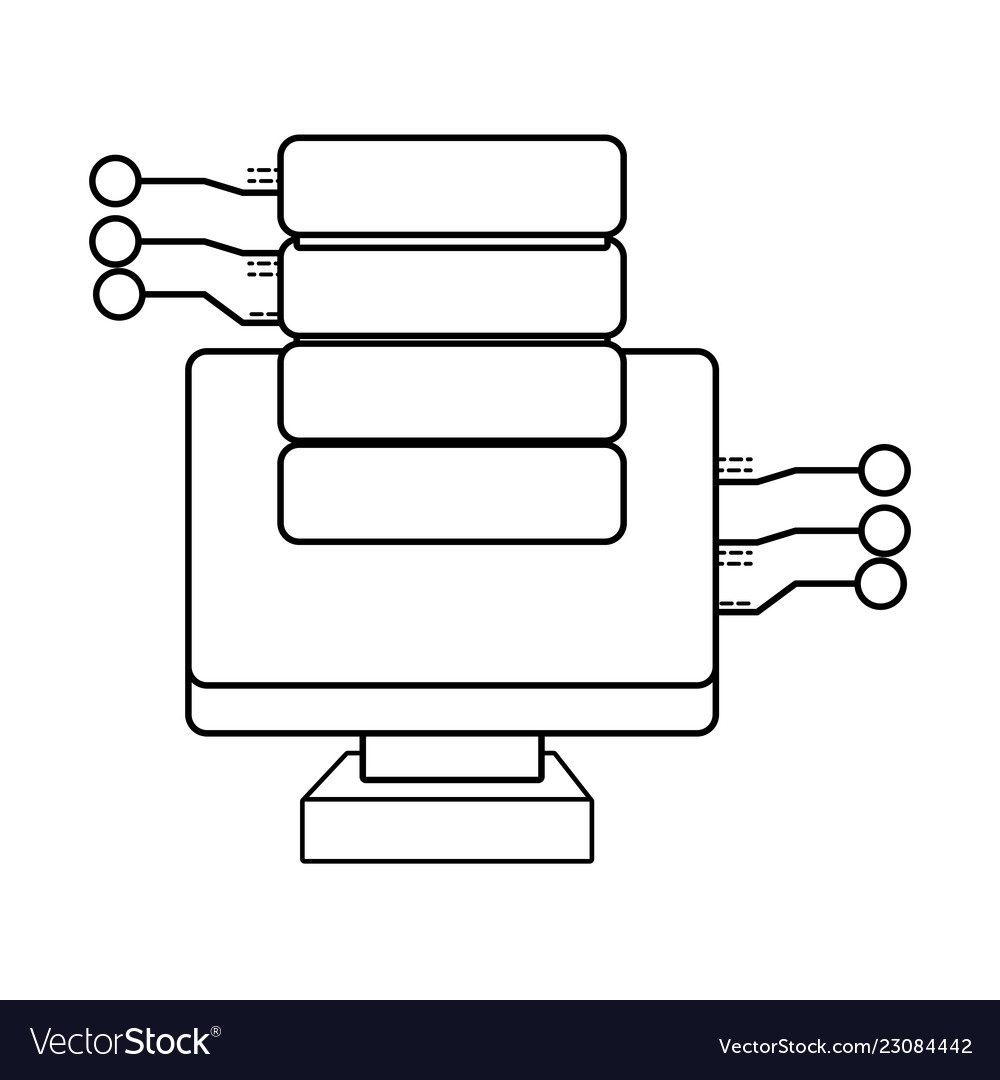 Technology computing cartoon Royalty Free Vector Image