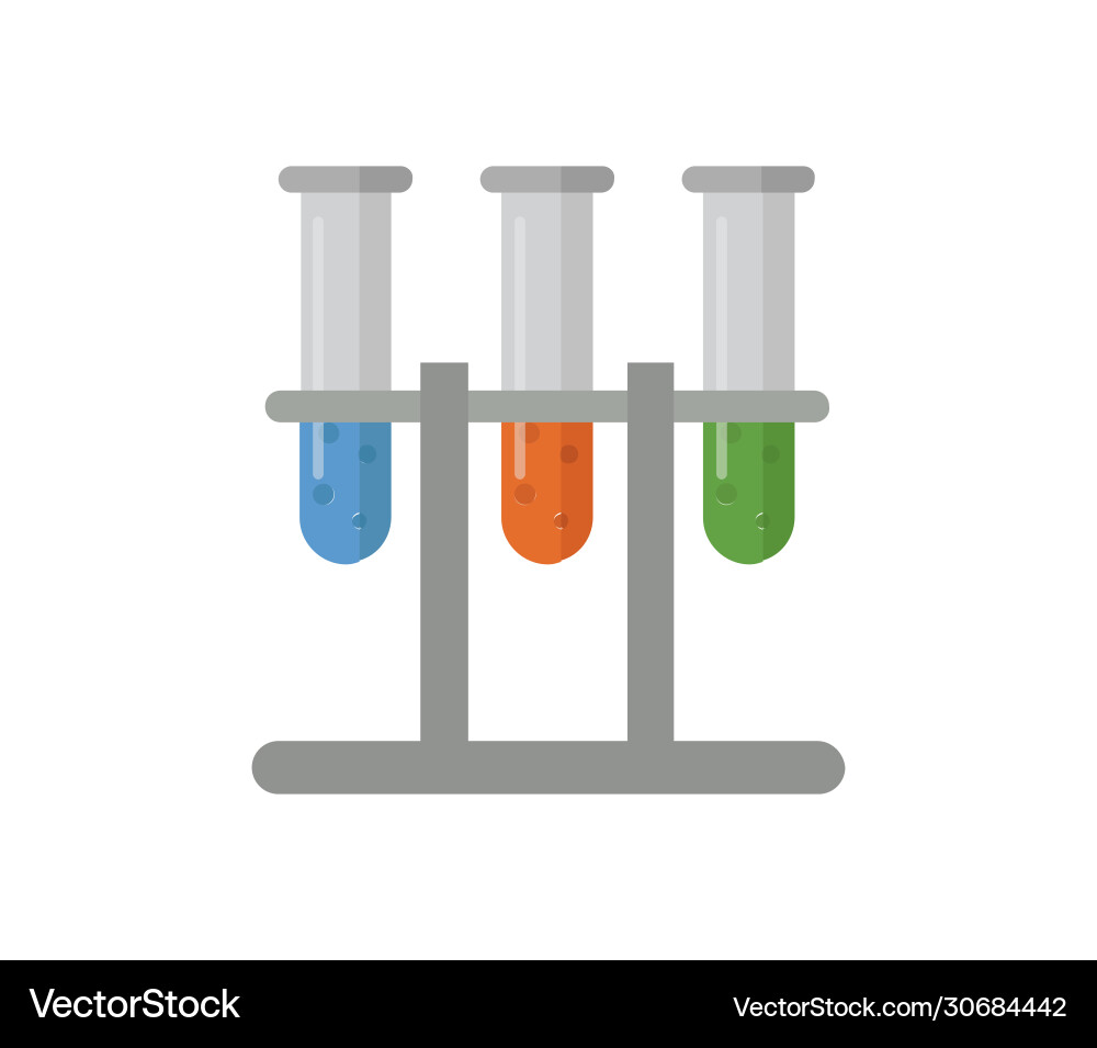 Test tube icon in on white background Royalty Free Vector
