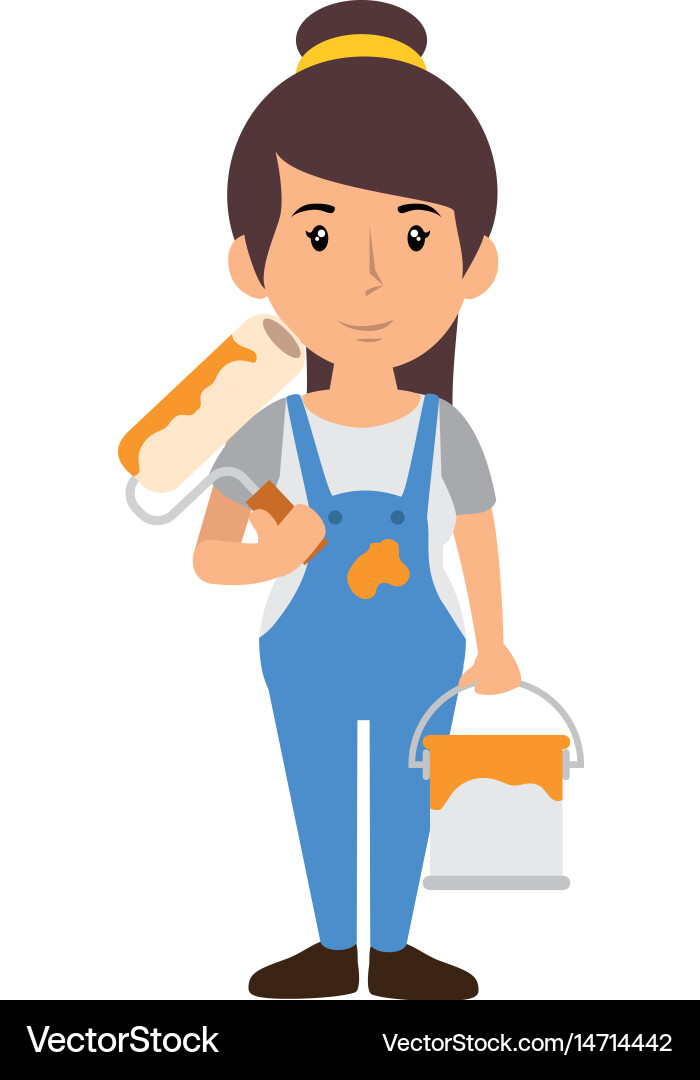 Woman worker cartoon Royalty Free Vector Image