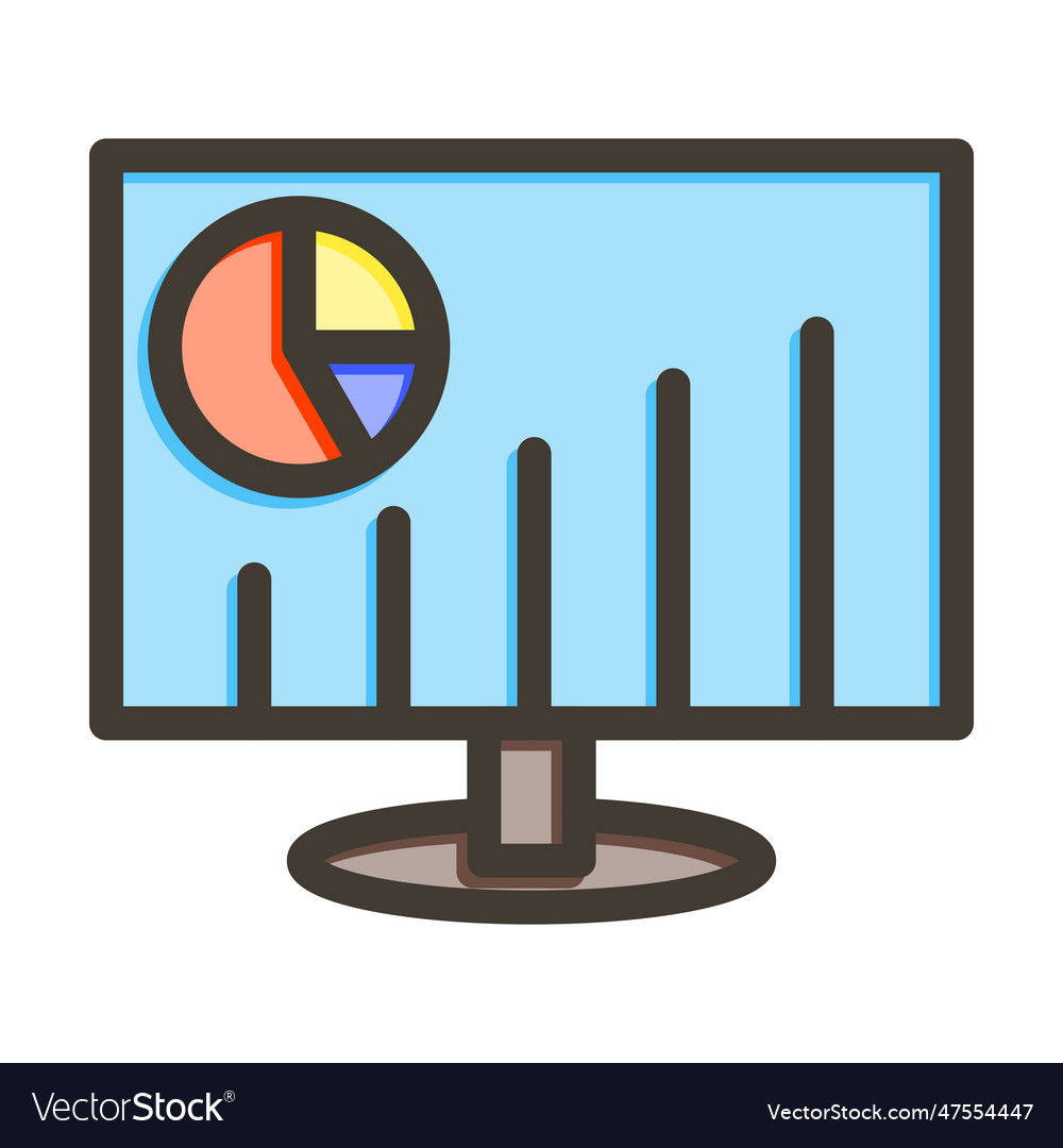 Analytical thick line filled colors for personal Vector Image