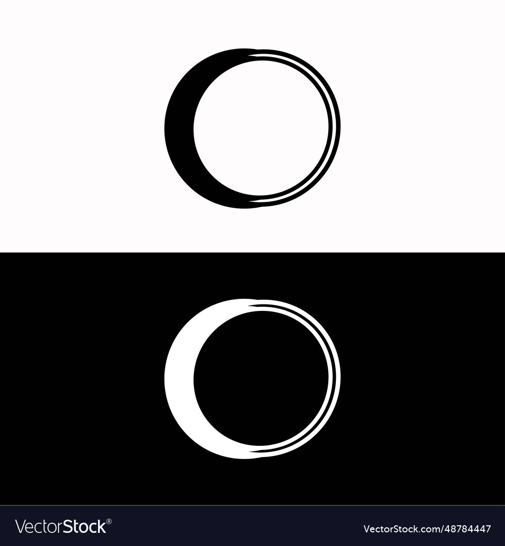 Circle logo template design ellipse Royalty Free Vector