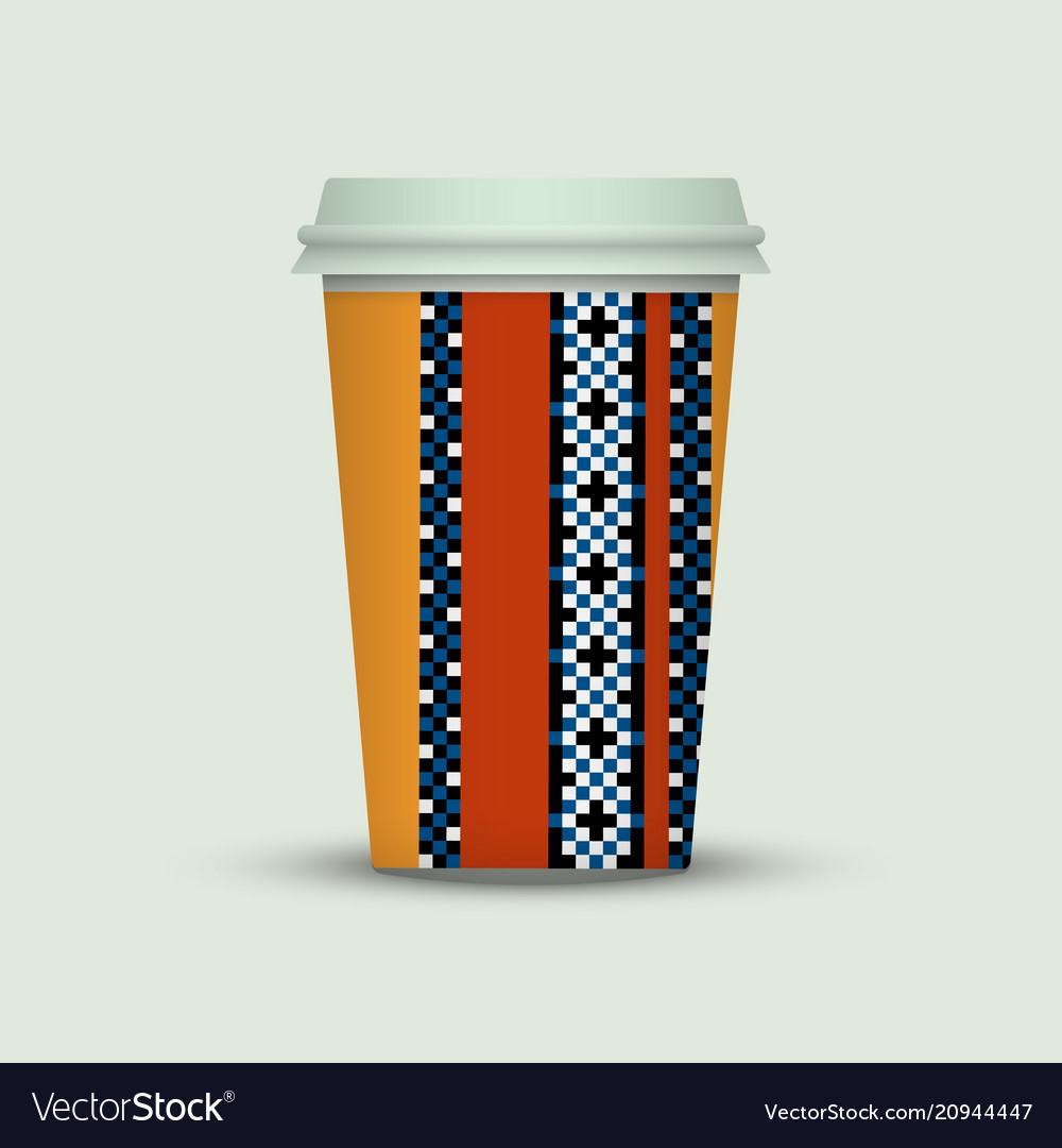 Coffee cup to go creative template Royalty Free Vector Image