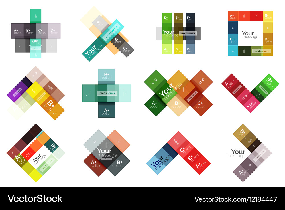 Color stripes infographics templates Royalty Free Vector