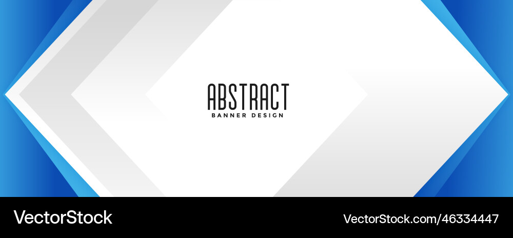 Geometric blue business style presentation banner Vector Image