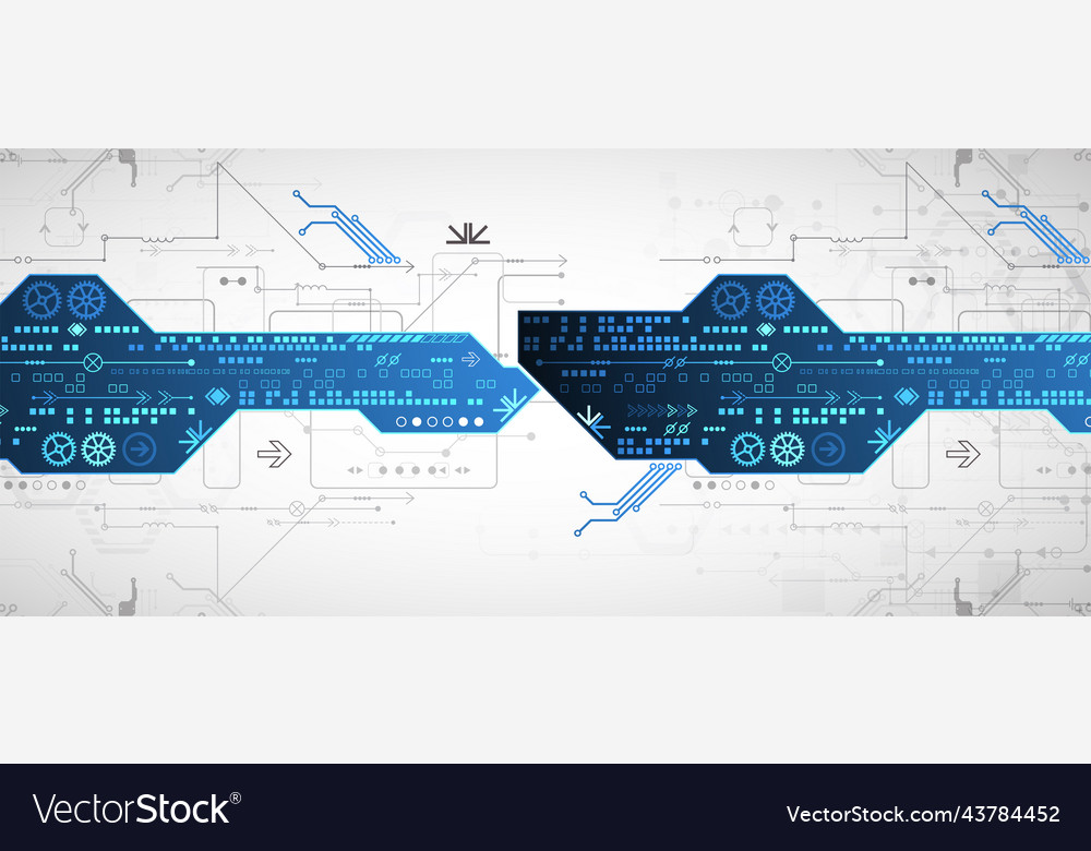 Abstract technology concept high computer color Vector Image