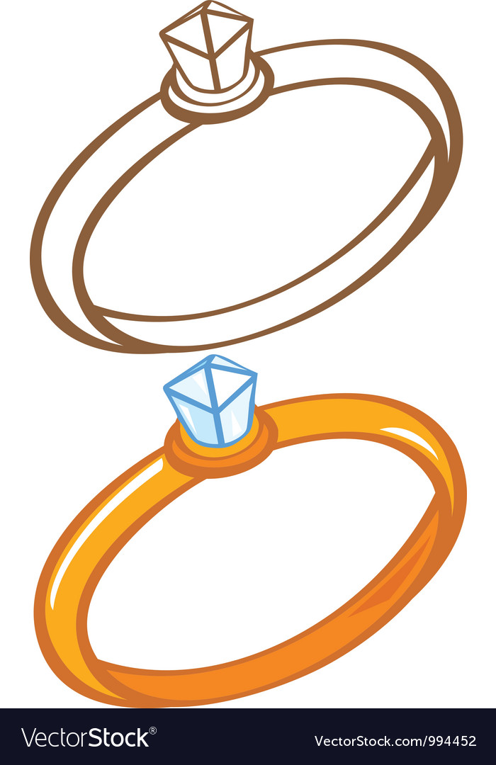 Diamond ring Royalty Free Vector Image - VectorStock