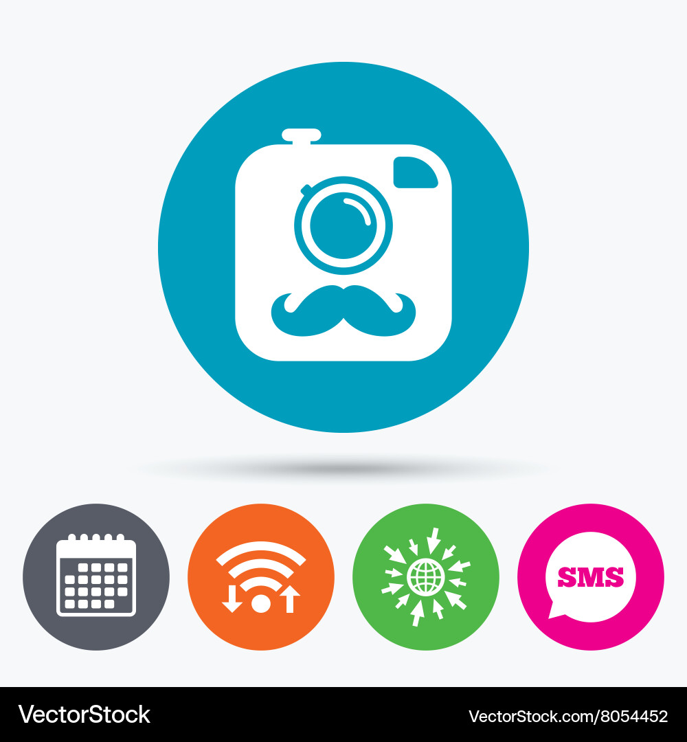Hipster photo camera sign icon retro Royalty Free Vector