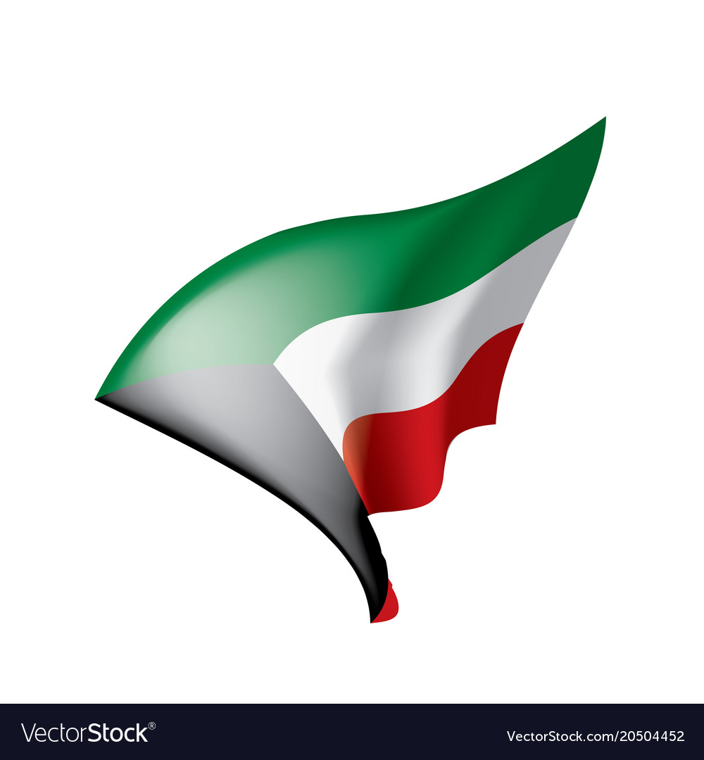 Kuwait flag Royalty Free Vector Image - VectorStock