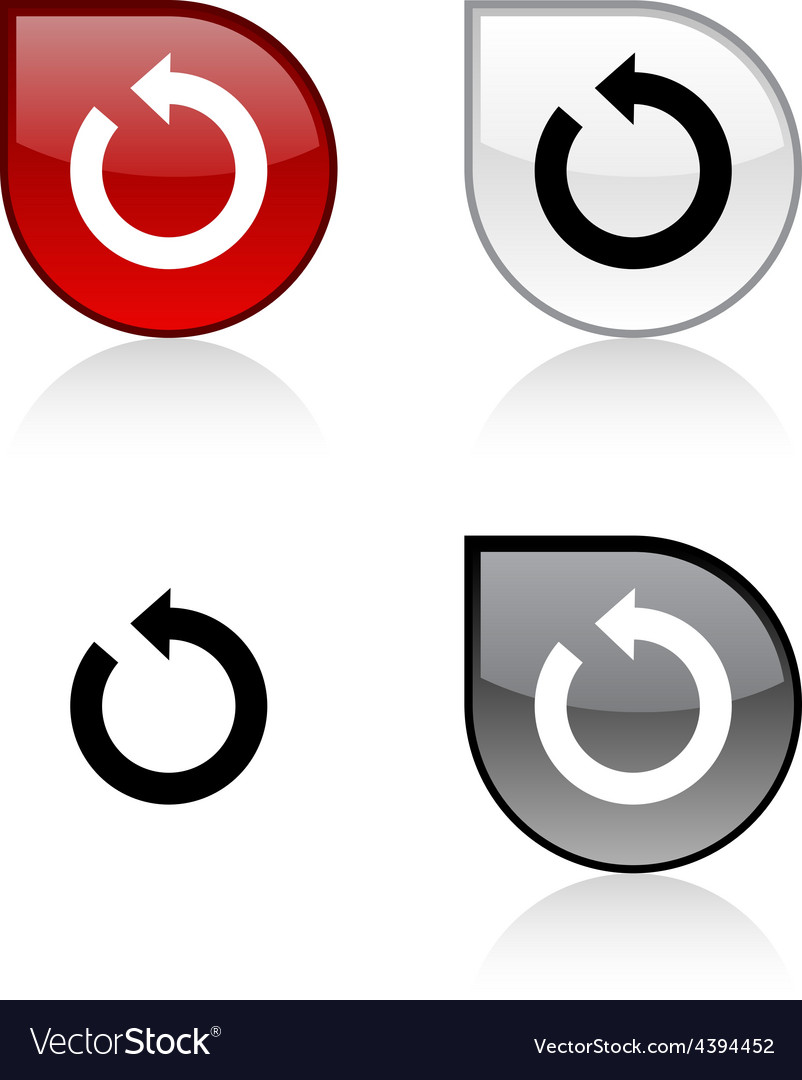 Refresh button Royalty Free Vector Image - VectorStock