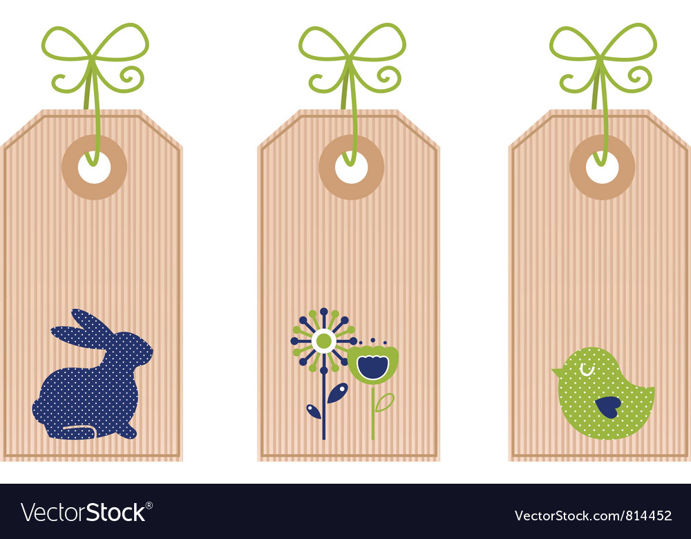 Retro easter labels Royalty Free Vector Image - VectorStock