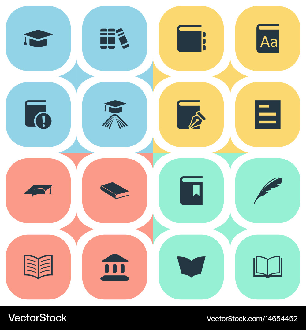 Set of simple reading icons Royalty Free Vector Image
