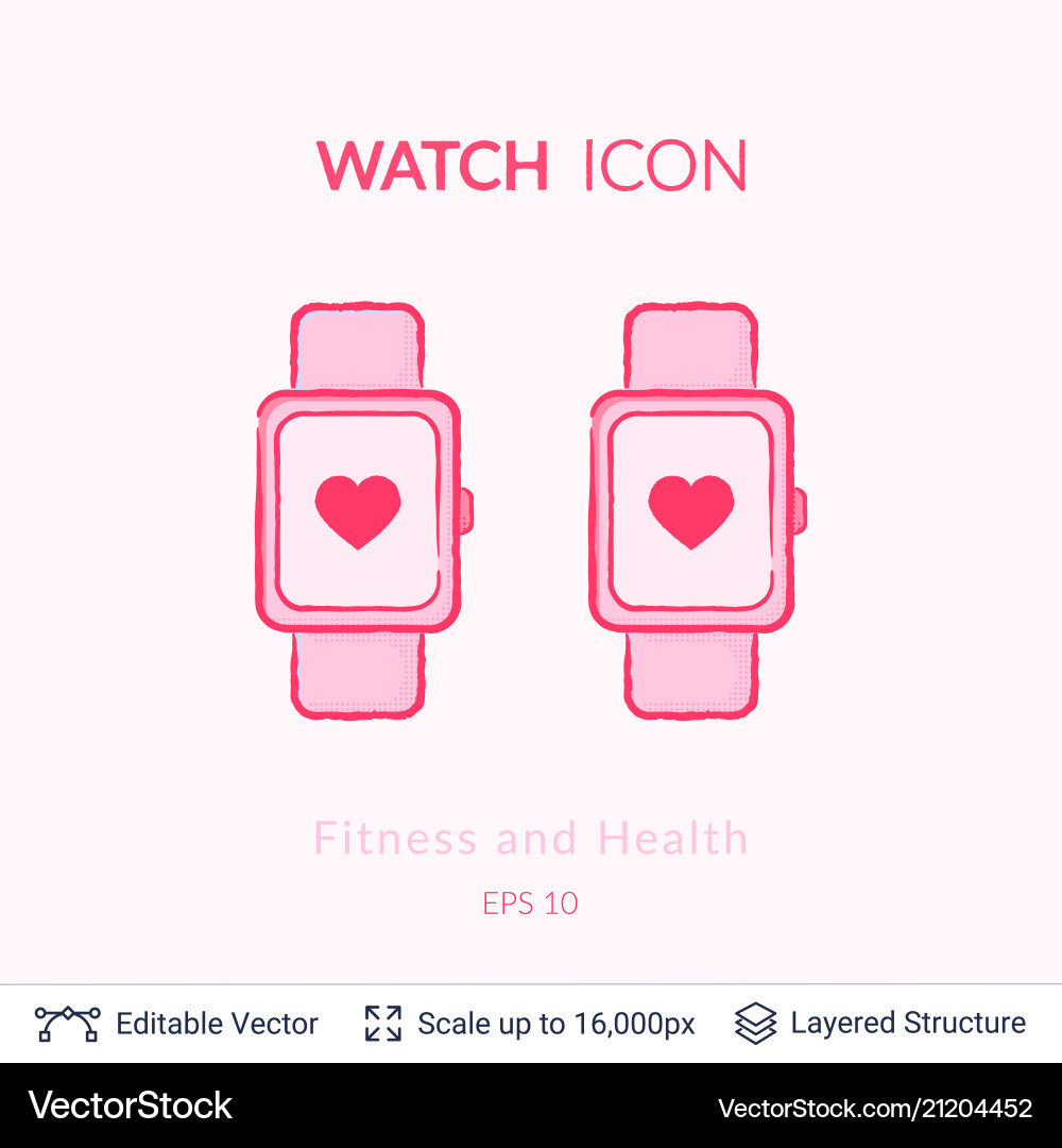 Sport watch icon isolated on white Royalty Free Vector Image
