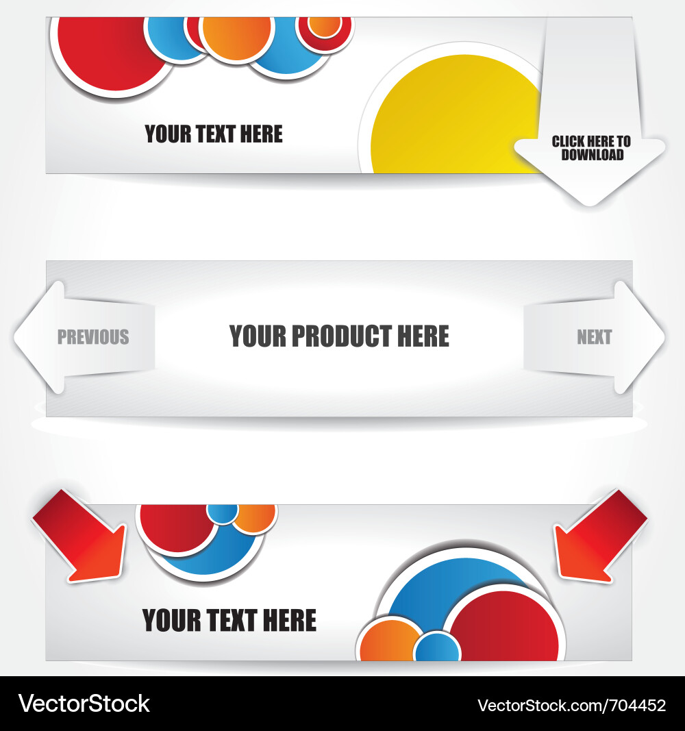 Web banners Royalty Free Vector Image - VectorStock