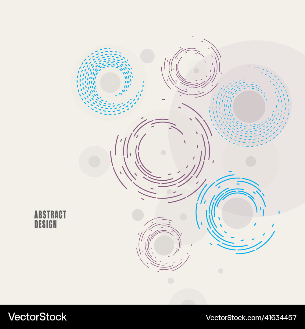 Background of circles and rounded lines Royalty Free Vector