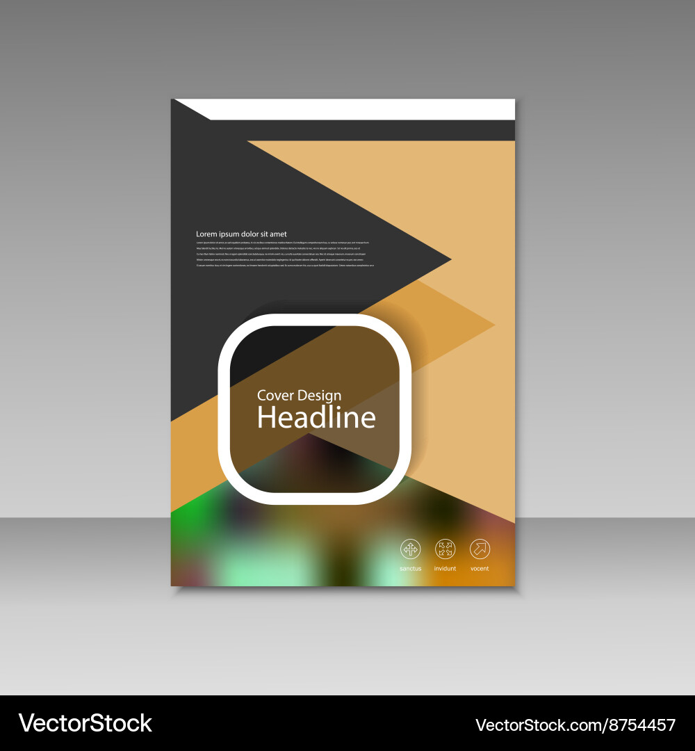 Brochure magazine cover design poster Royalty Free Vector