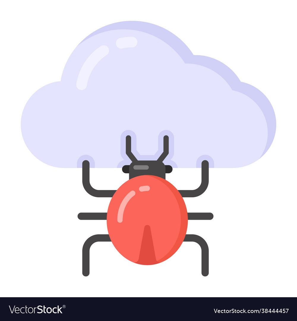 Cloud bug Royalty Free Vector Image - VectorStock