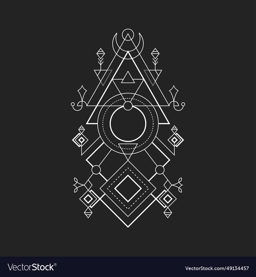 Geometry elegant triangle magic spell Royalty Free Vector
