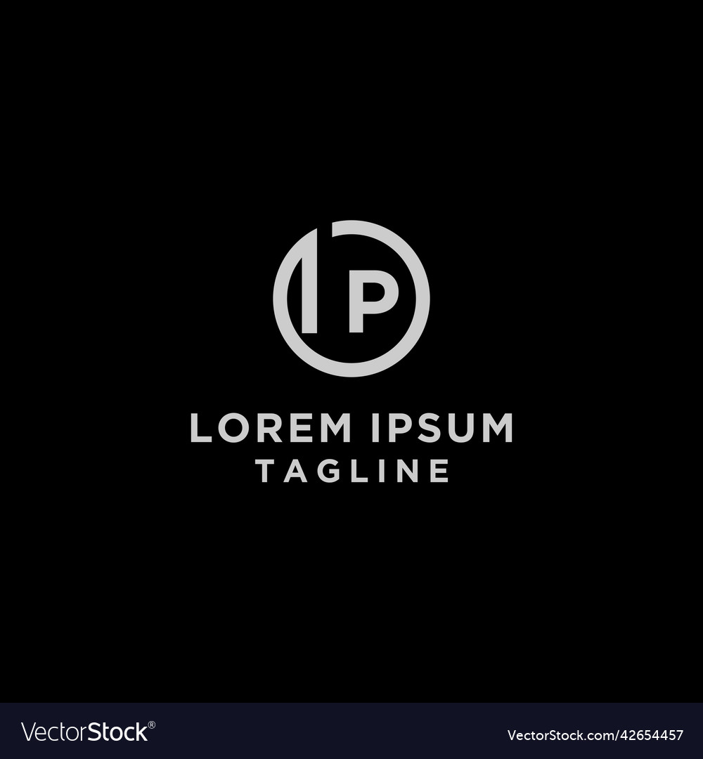 Ip circle logo Royalty Free Vector Image - VectorStock