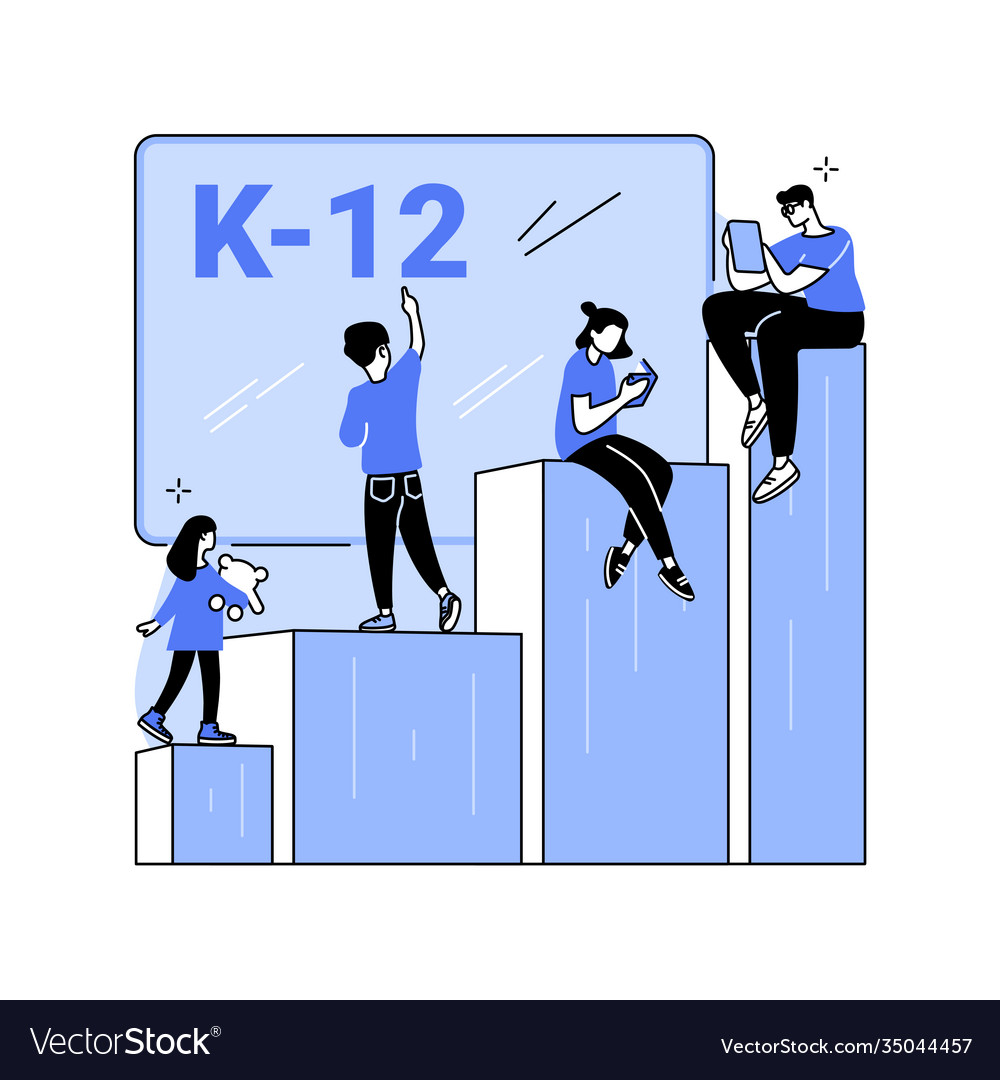 K-12 program abstract concept Royalty Free Vector Image
