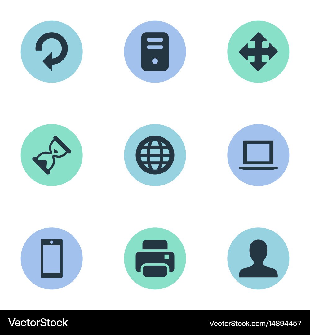 Set of simple practice icons Royalty Free Vector Image