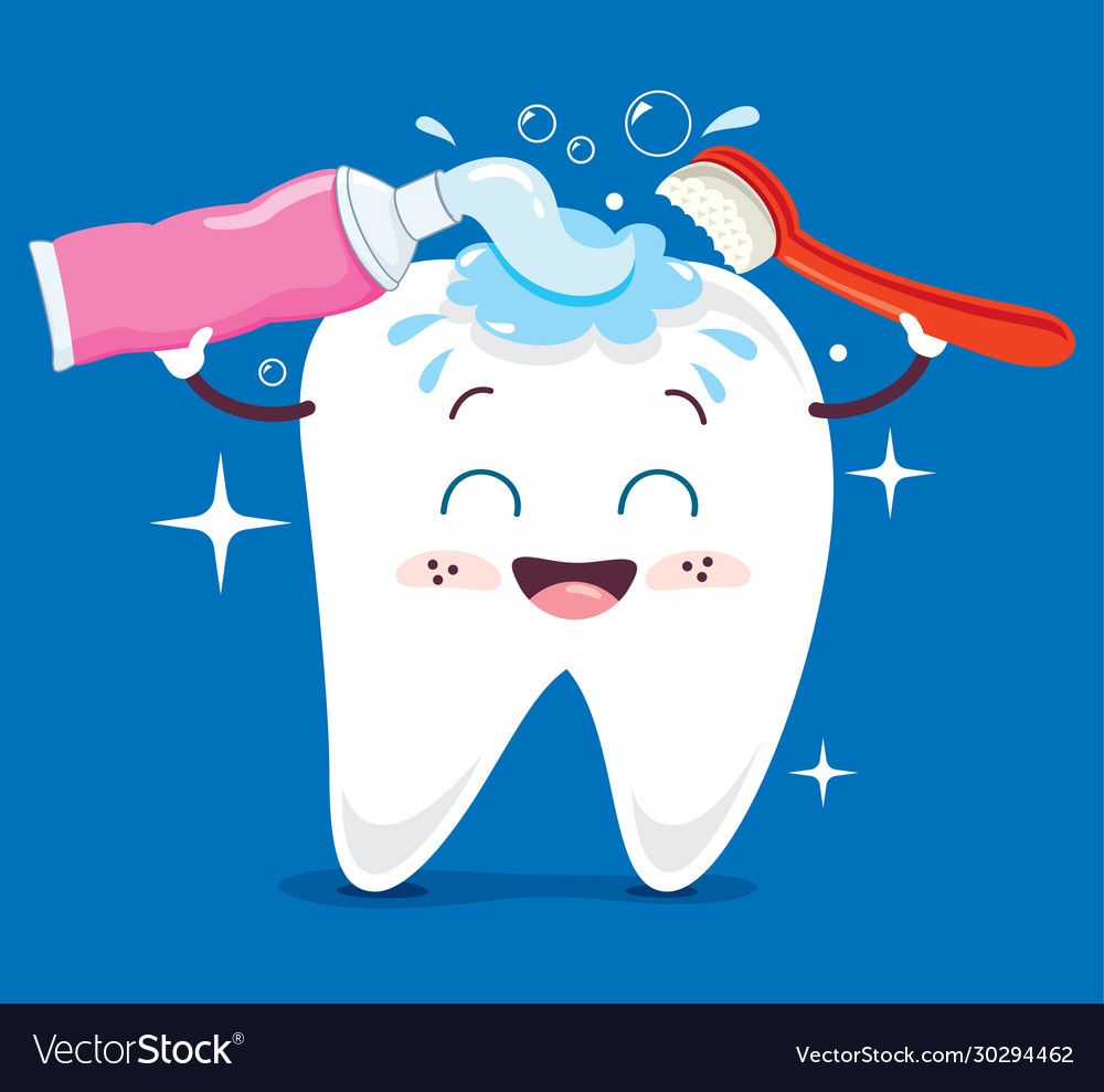 Brushing teeth concept Royalty Free Vector Image