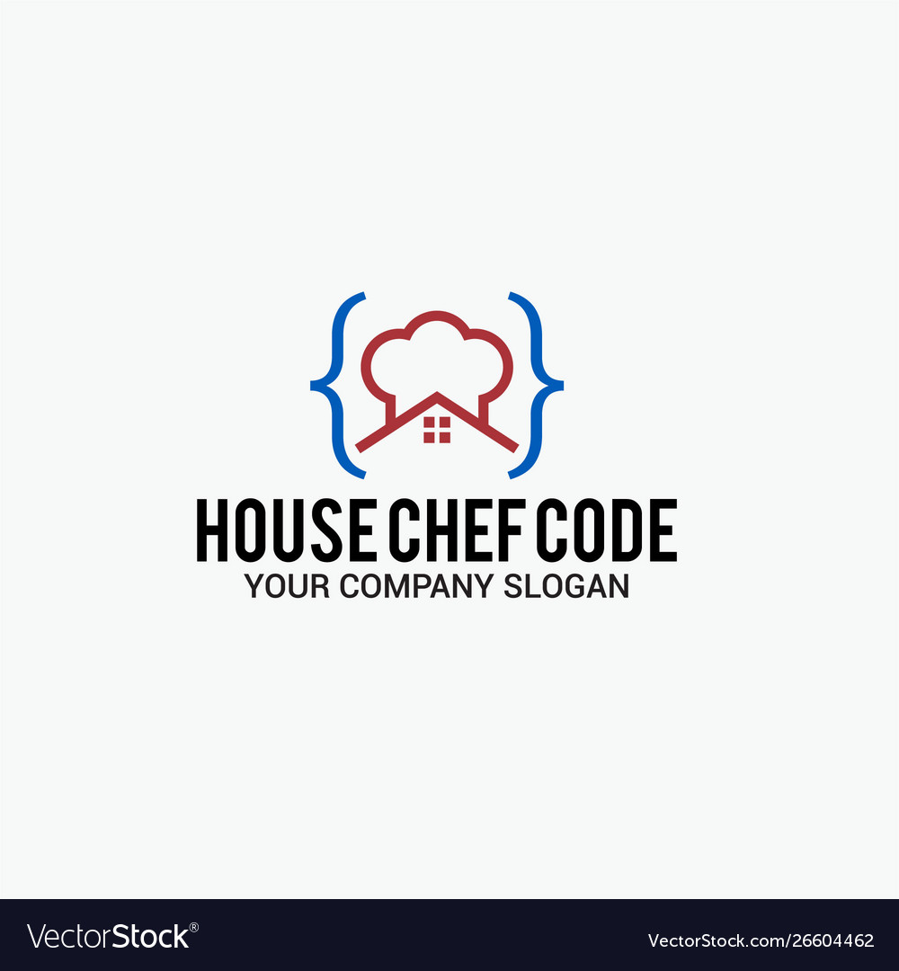 Chef code logo Royalty Free Vector Image - VectorStock