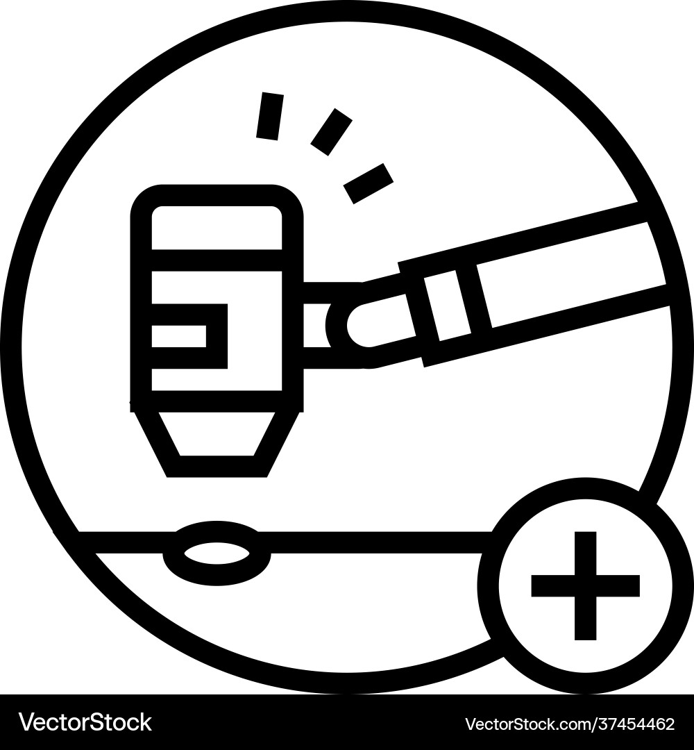 General dermatology clinic line icon Royalty Free Vector