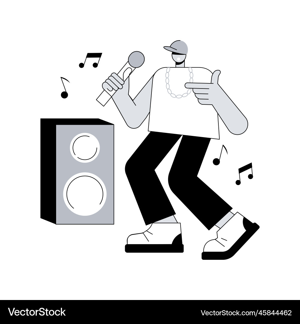 Hip-hop music abstract concept Royalty Free Vector Image