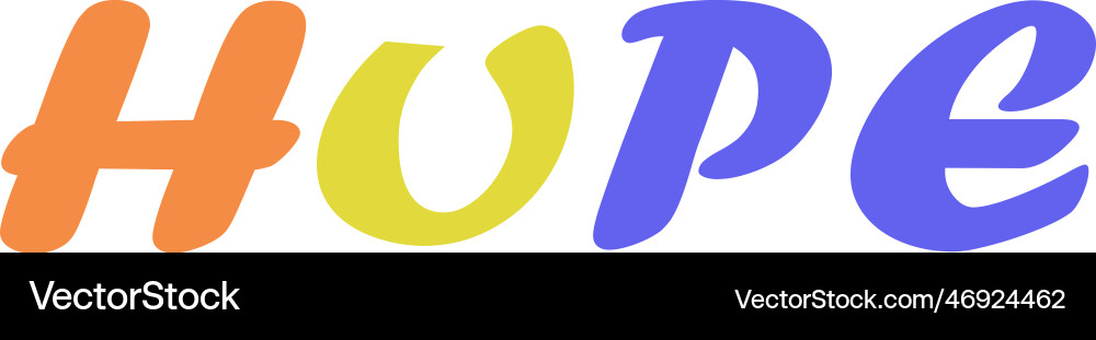 Hope2343- special hope design logo Royalty Free Vector Image