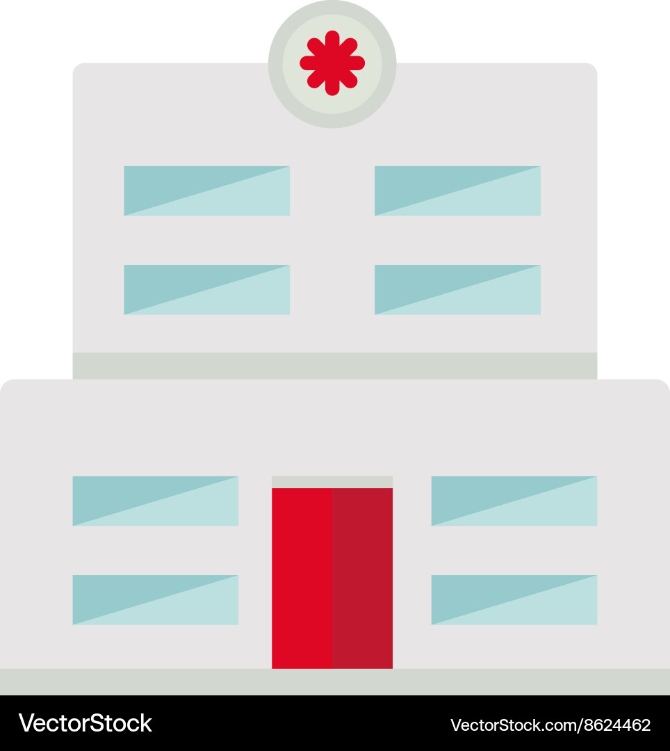 Hospital building high detailed Royalty Free Vector Image