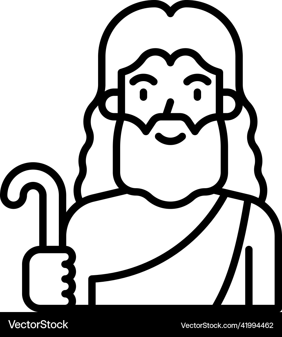 John the baptist icon holy week related Royalty Free Vector