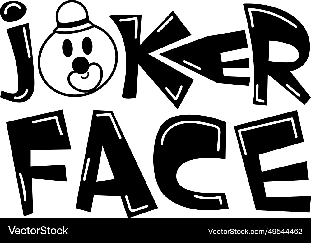 Joker face Royalty Free Vector Image - VectorStock