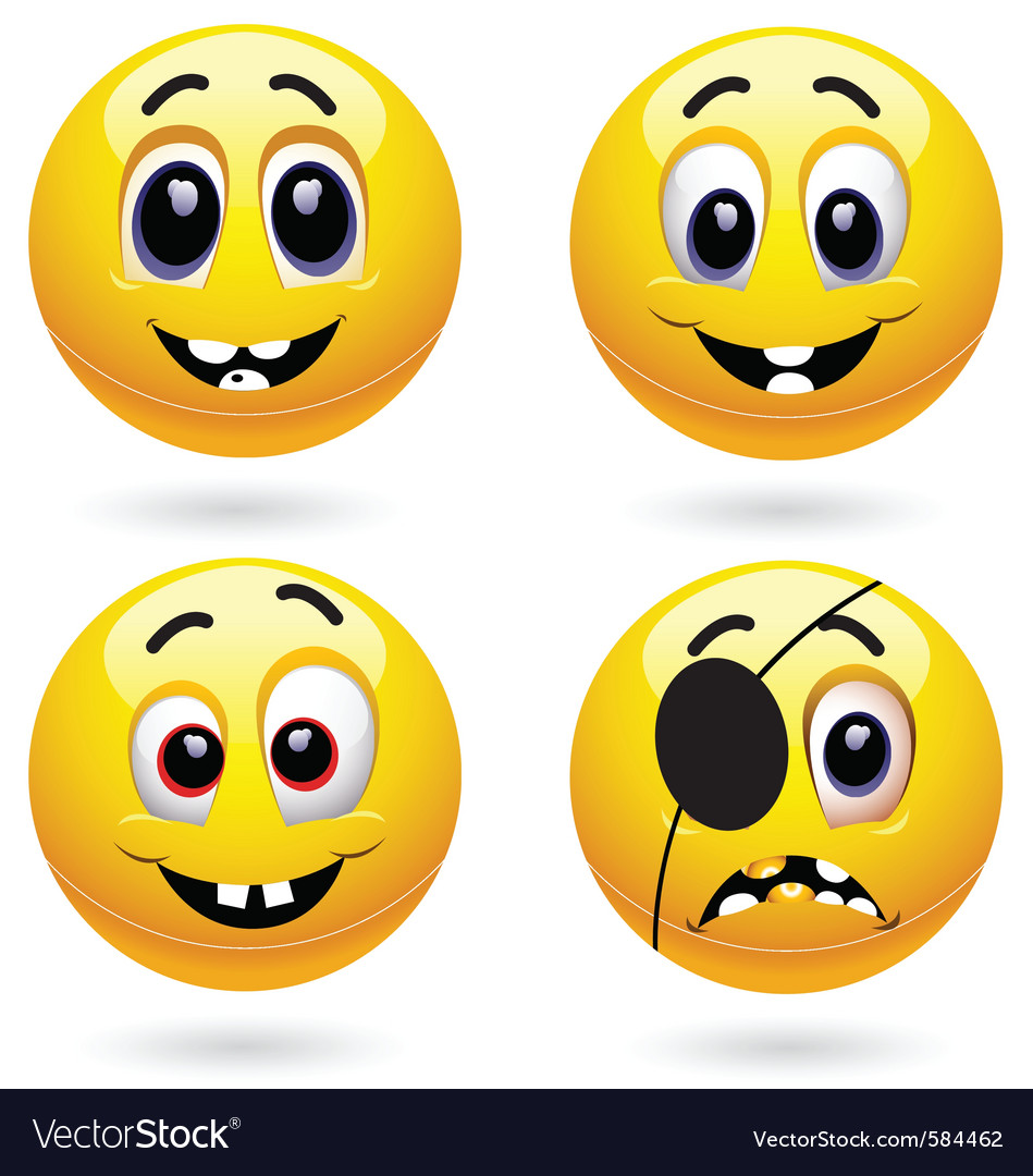 Smiley characters Royalty Free Vector Image - VectorStock